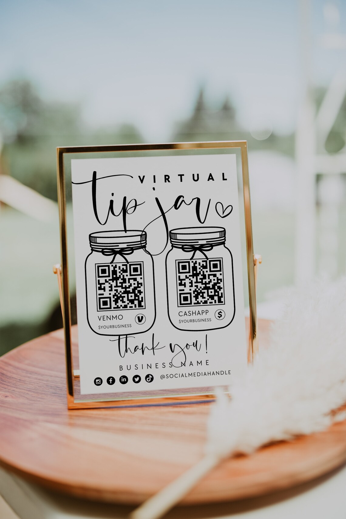Printable Virtual Tip Jar Venmo Payment Sign QR Code Sign - Etsy