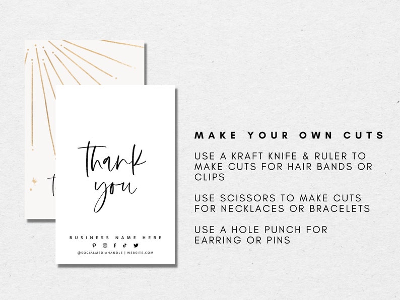 Editable Gold Display Card Canva Template Packaging Display - Etsy