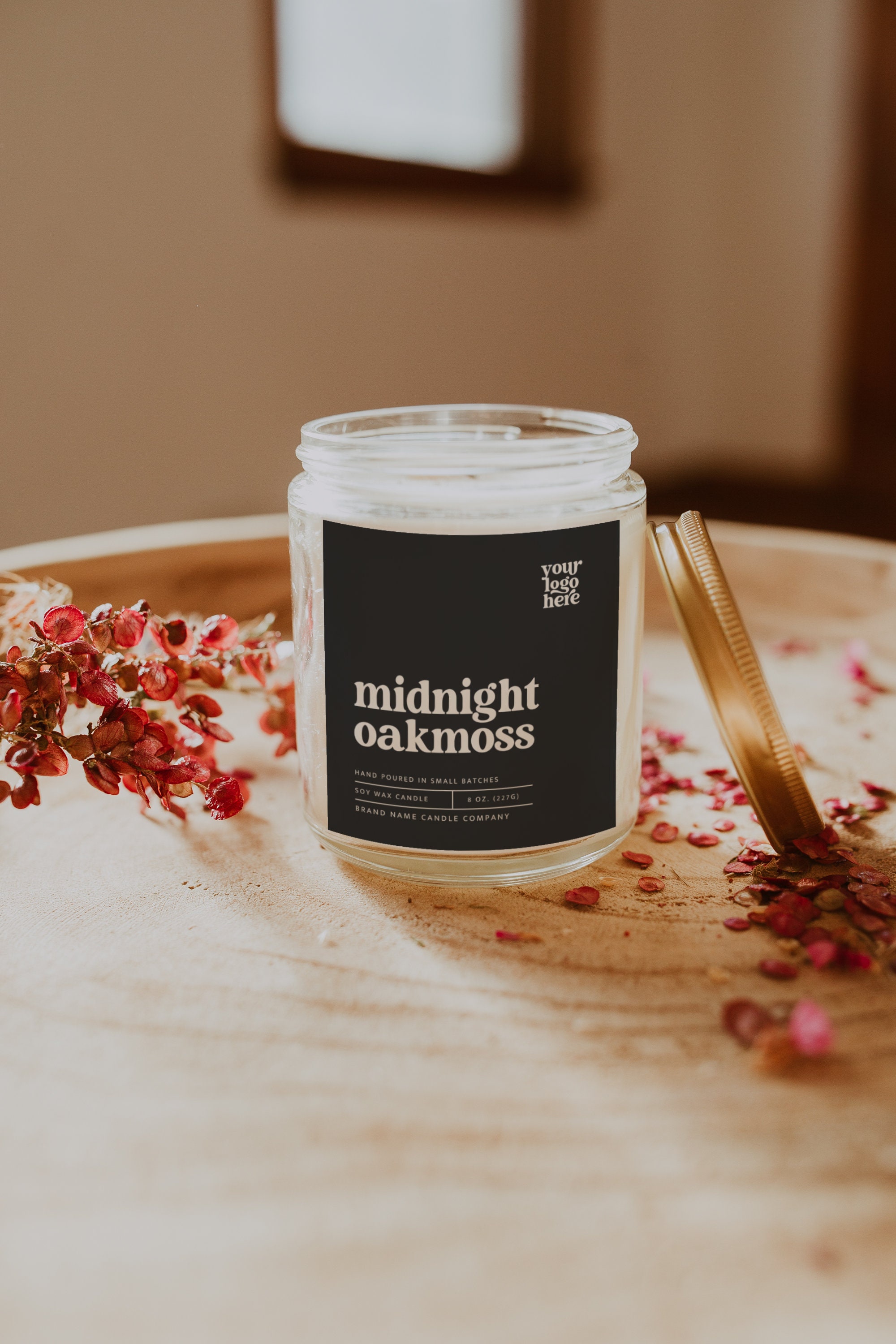 Retro Candle Label Template Editable Candle Tin Label Design - Etsy ...