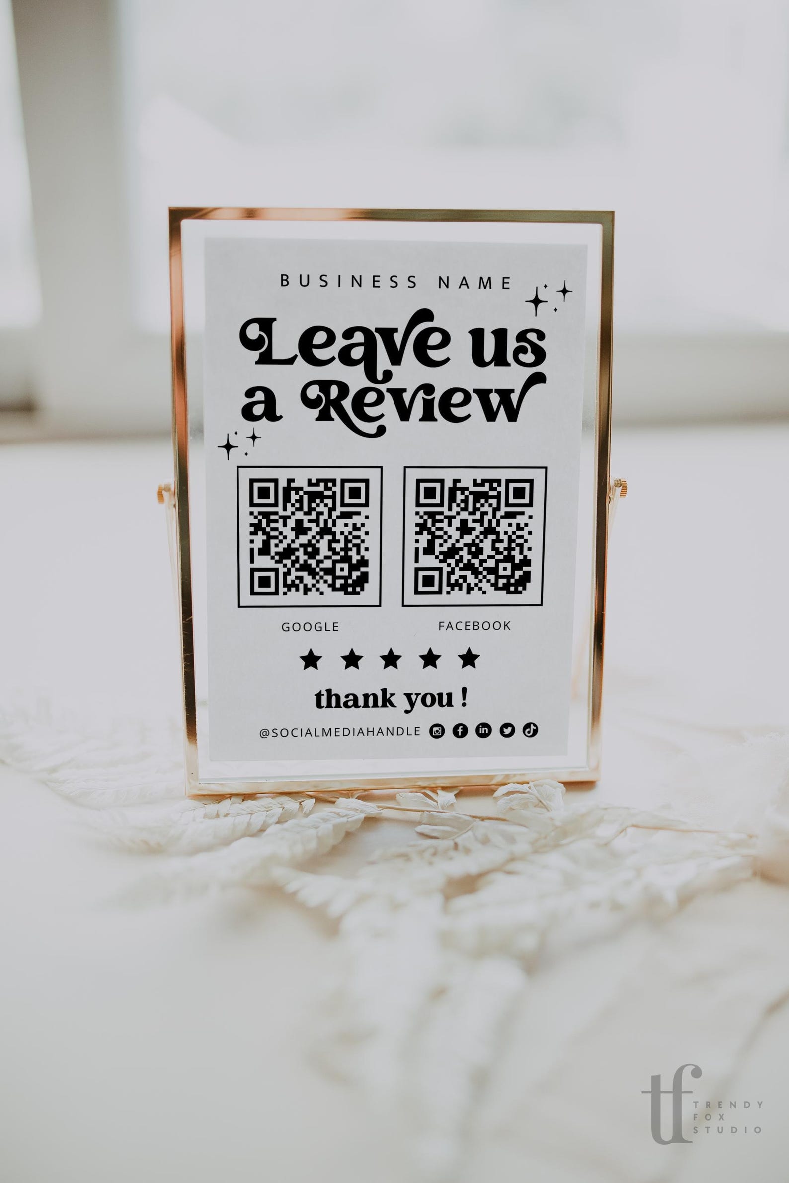 Ask for Review QR Code Sign Template Canva, Google Review Sign ...