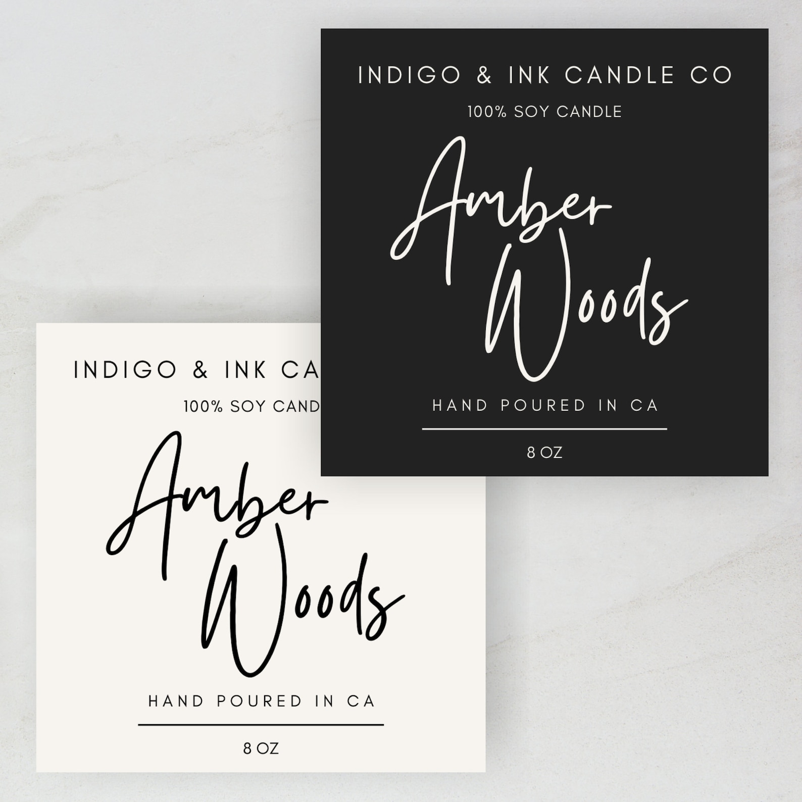 Candle Label & Care Card Template / Editable Candle Labels / - Etsy