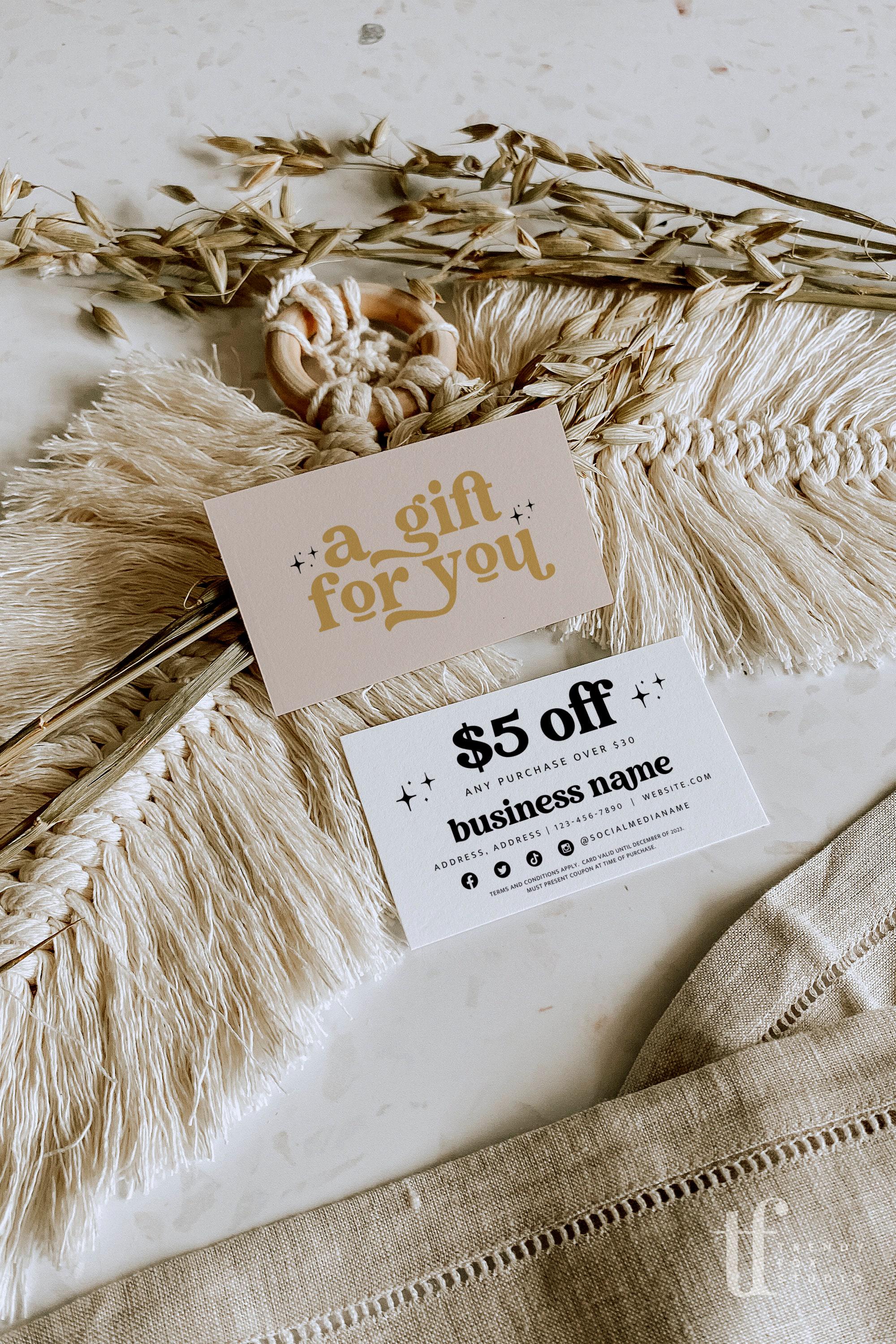 Retro Coupon Card Template, Printable Business Coupon Canva Template ...