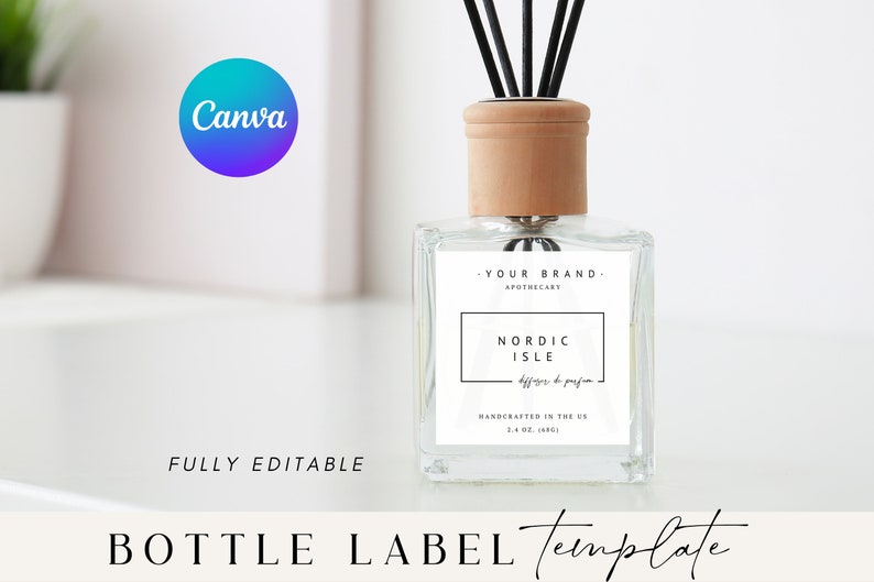 Reed Diffuser Label Template Editable Product Label Template - Etsy