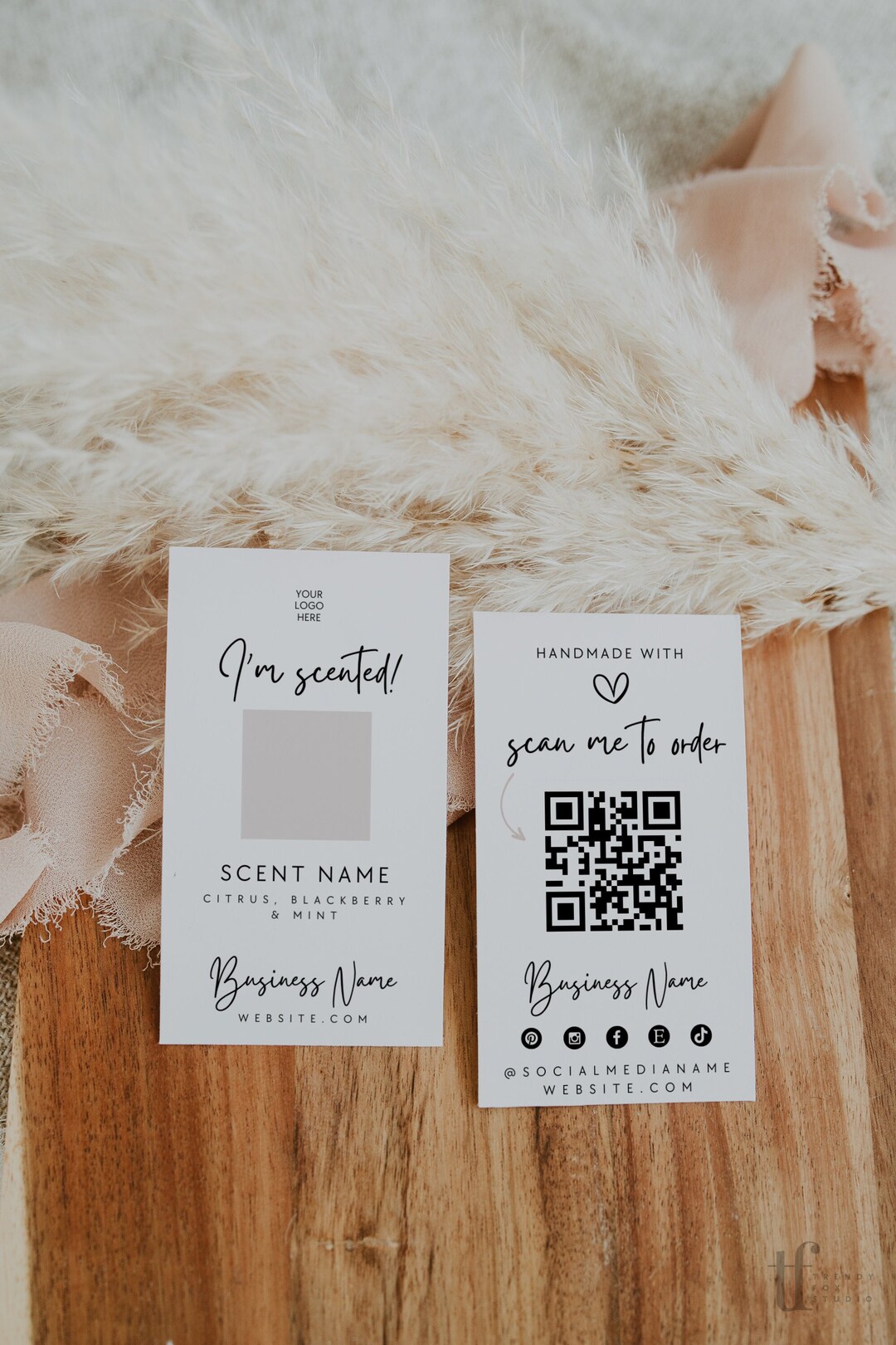 Candle Scent Sampler Card Canva Template, Wax Melt Tester Card, Small ...