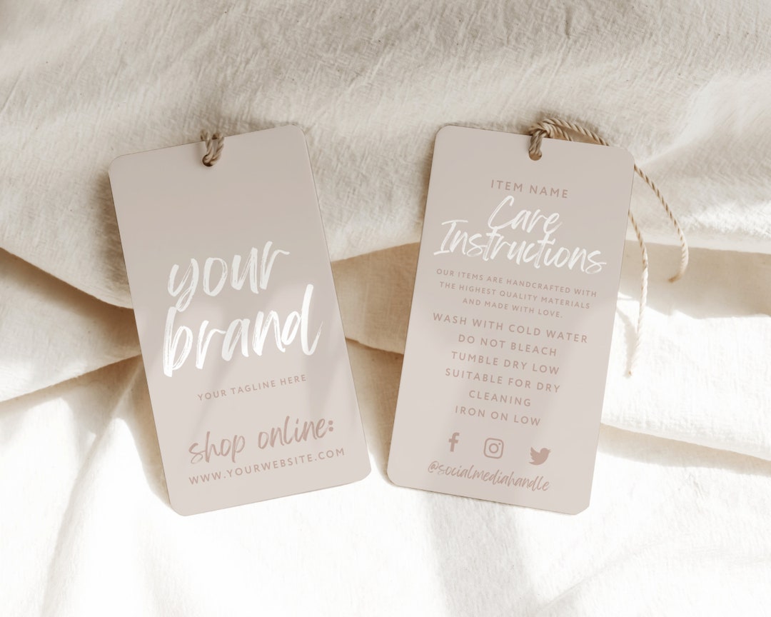 Editable Hanging Tags Template Printable Fashion Label - Etsy