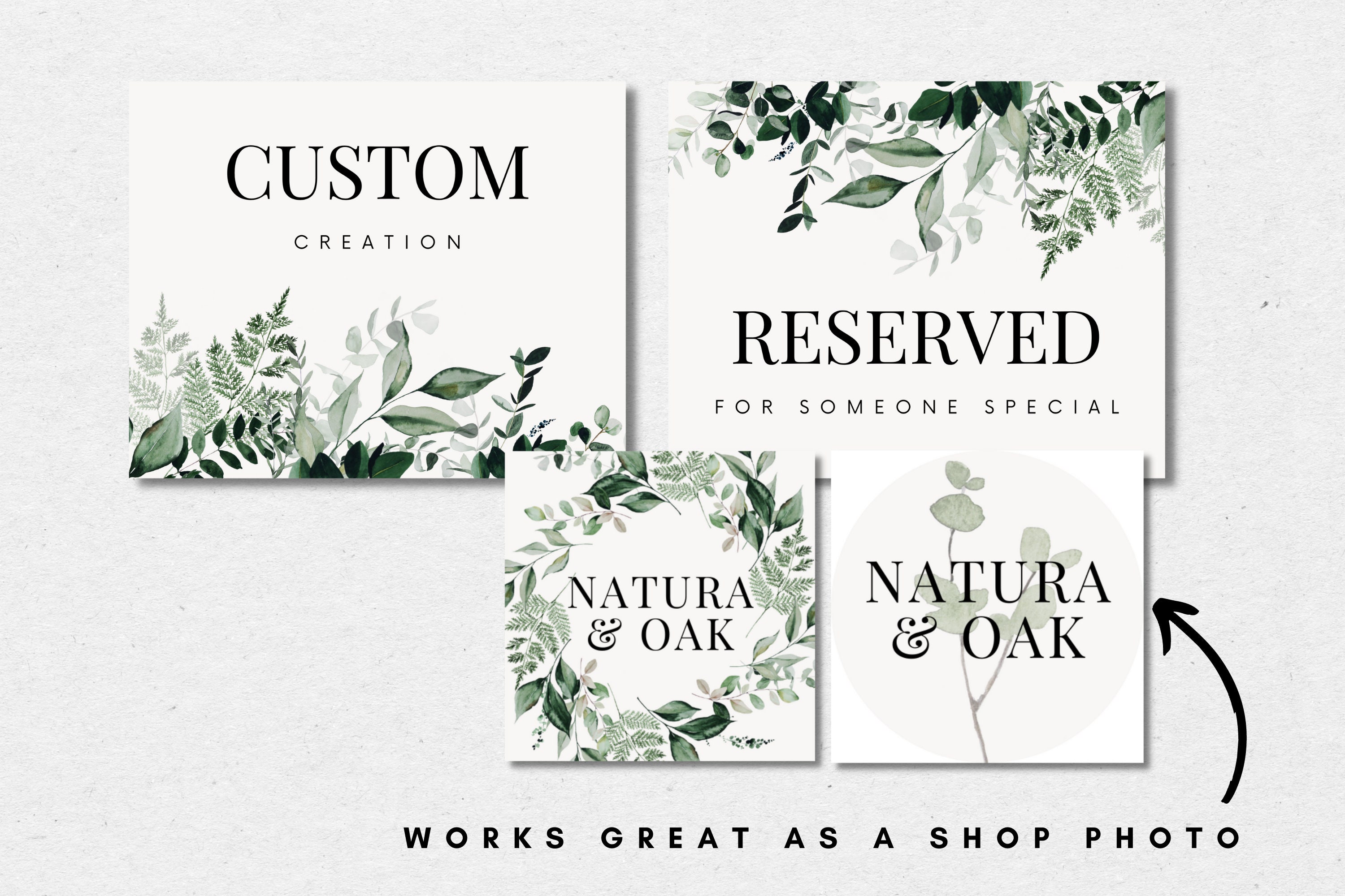 Greenery Etsy Shop Kit Etsy Banner Template Etsy Store - Etsy