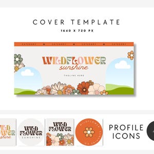 Retro Groovy Facebook Cover Canva Template, Groovy Facebook Banner ...