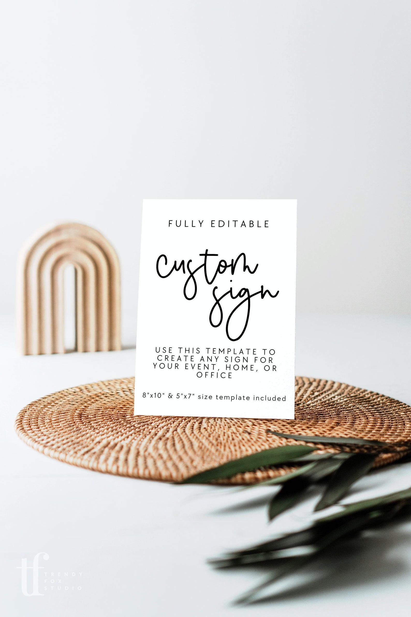 Customizable Sign Template, Printable Sign 8x10, DIY Editable Sign ...