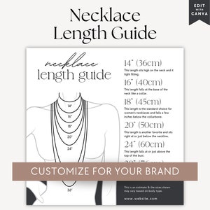Editable Necklace Size Chart Canva Template, Necklace Sizing Guide ...