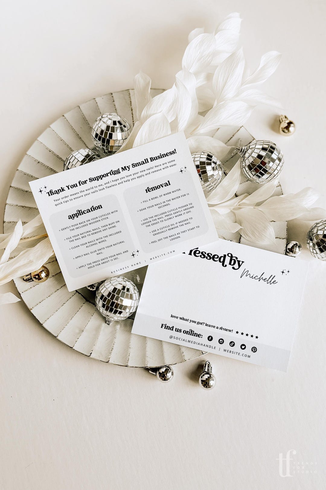 False Nails Backing Card Canva Template, Editable Artificial Nails ...