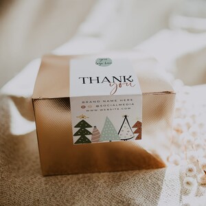 Holiday Box Label Template, Editable Christmas Packaging Labels, Order ...