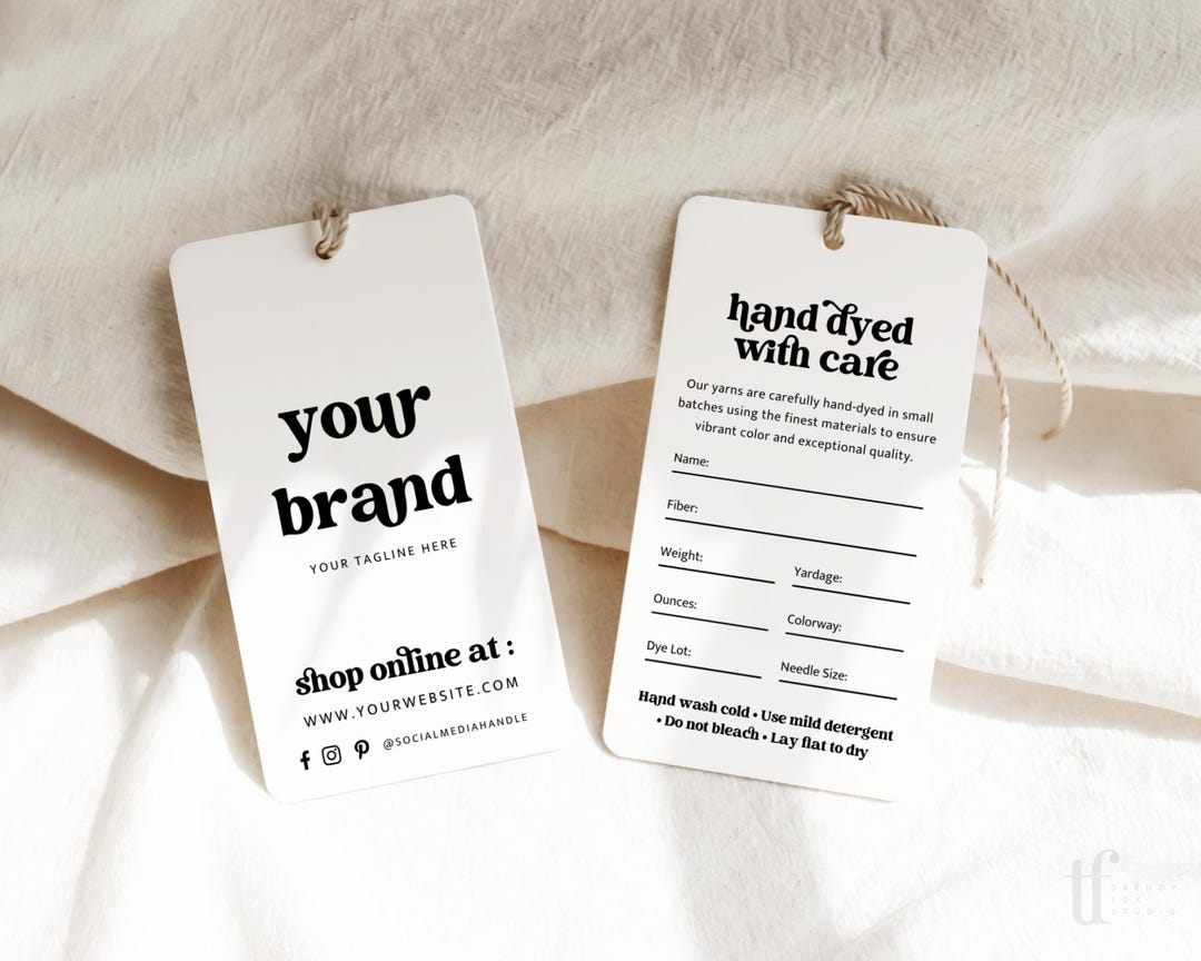 Editable Yarn Hang Tag Canva Template, Printable Skein Label, Dyed Yarn ...