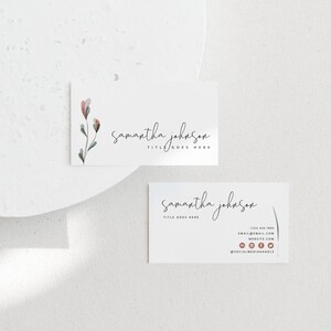 Boho Business Card Template, INSTANT DOWNLOAD, Printable Business Card ...