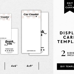 Editable Retro Coaster Backing Card Canva Template, Car Coaster ...