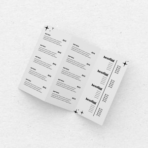 DIY Tri-fold Printable Price List Template Editable Trifold - Etsy