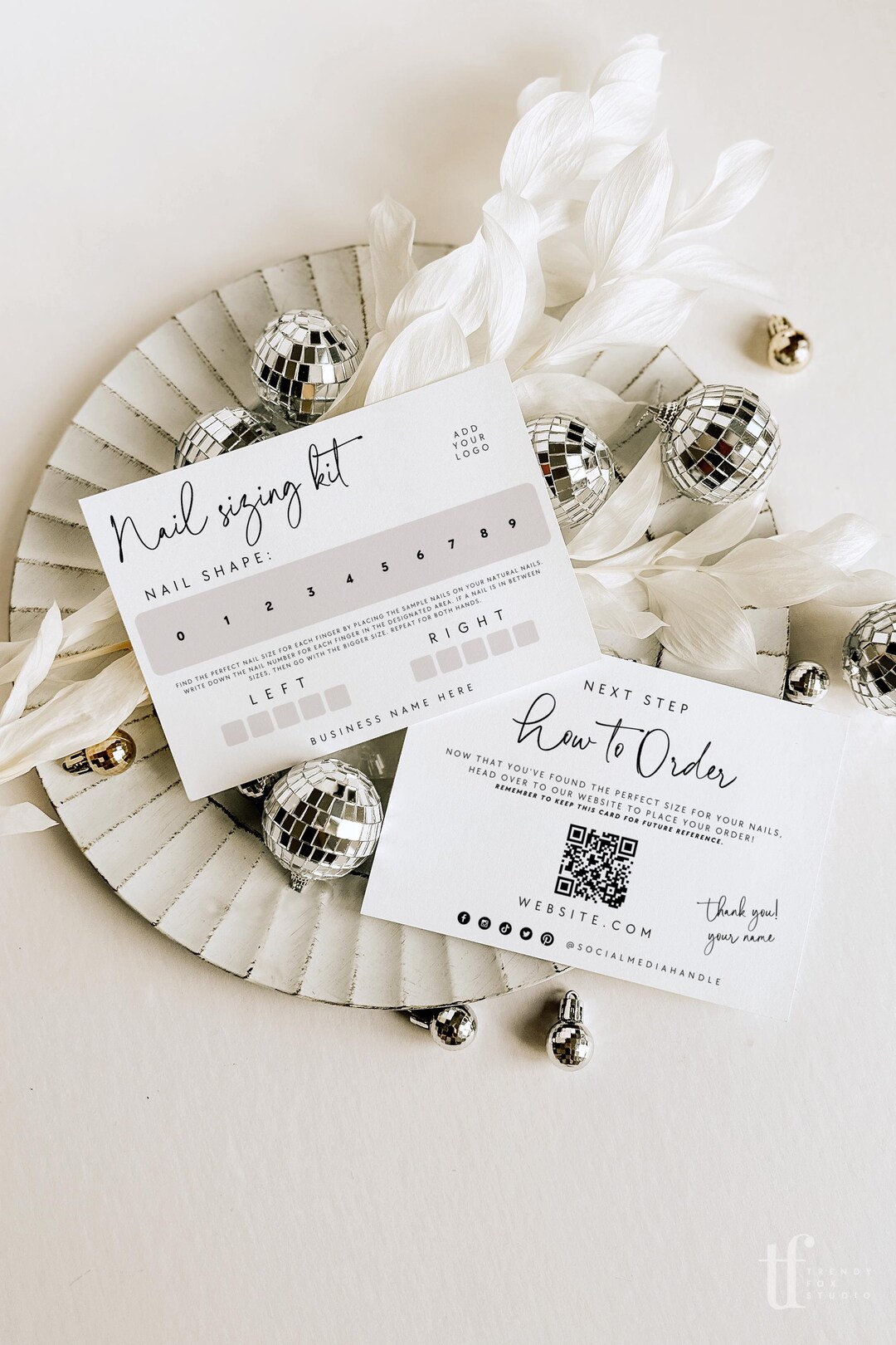 False Nails Sizing Kit Canva Template, Editable Artificial Nails Sizing ...