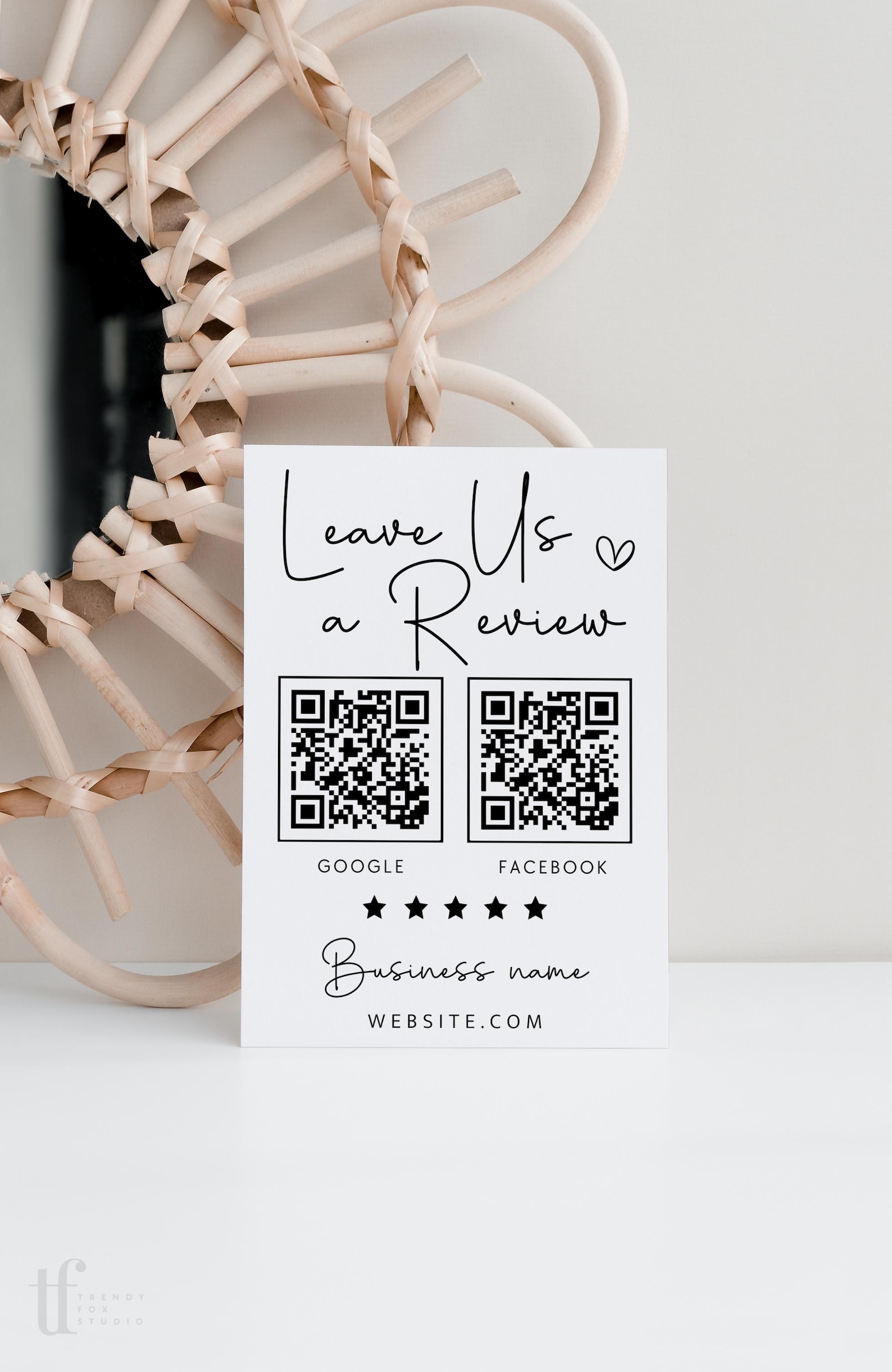 Ask for Review QR Code Sign Template, Google Review Sign, Facebook ...
