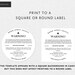 Room Spray Warning Label Template, Digital Download, Editable 2 Round ...