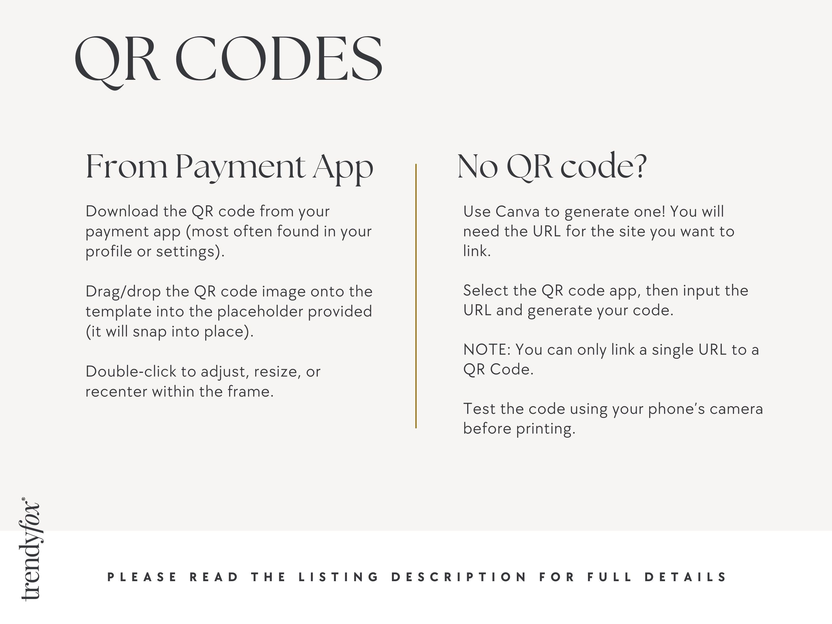 Retro Rainbow Scan to Pay Sign & Price List Canva Template, QR Code ...