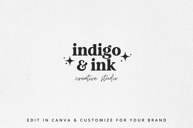 Premade Boho Logo Design Retro Logo Circle Logo Watermark - Etsy