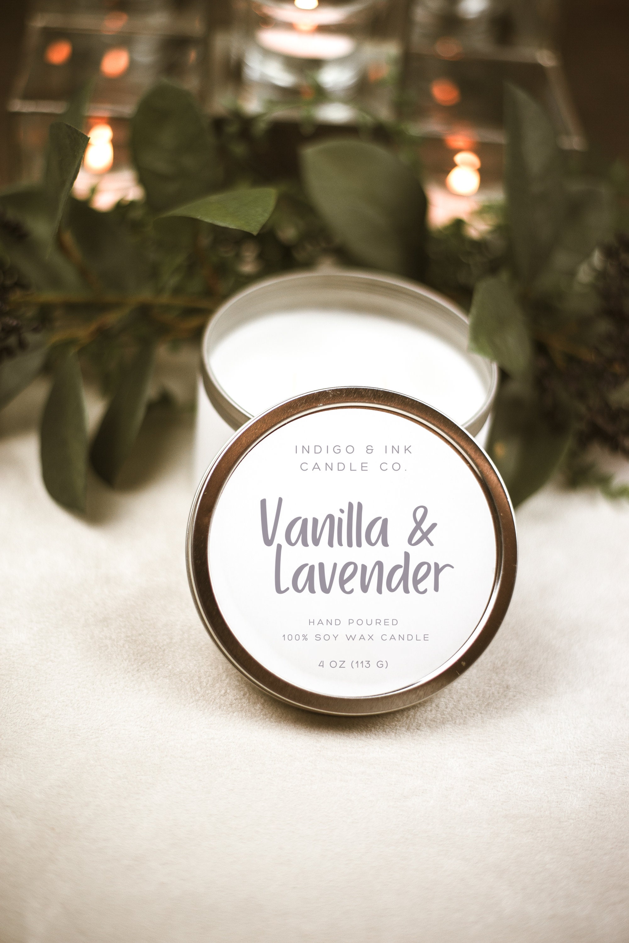 Round Candle Label Template Editable 3 Circle Jar Label | Etsy