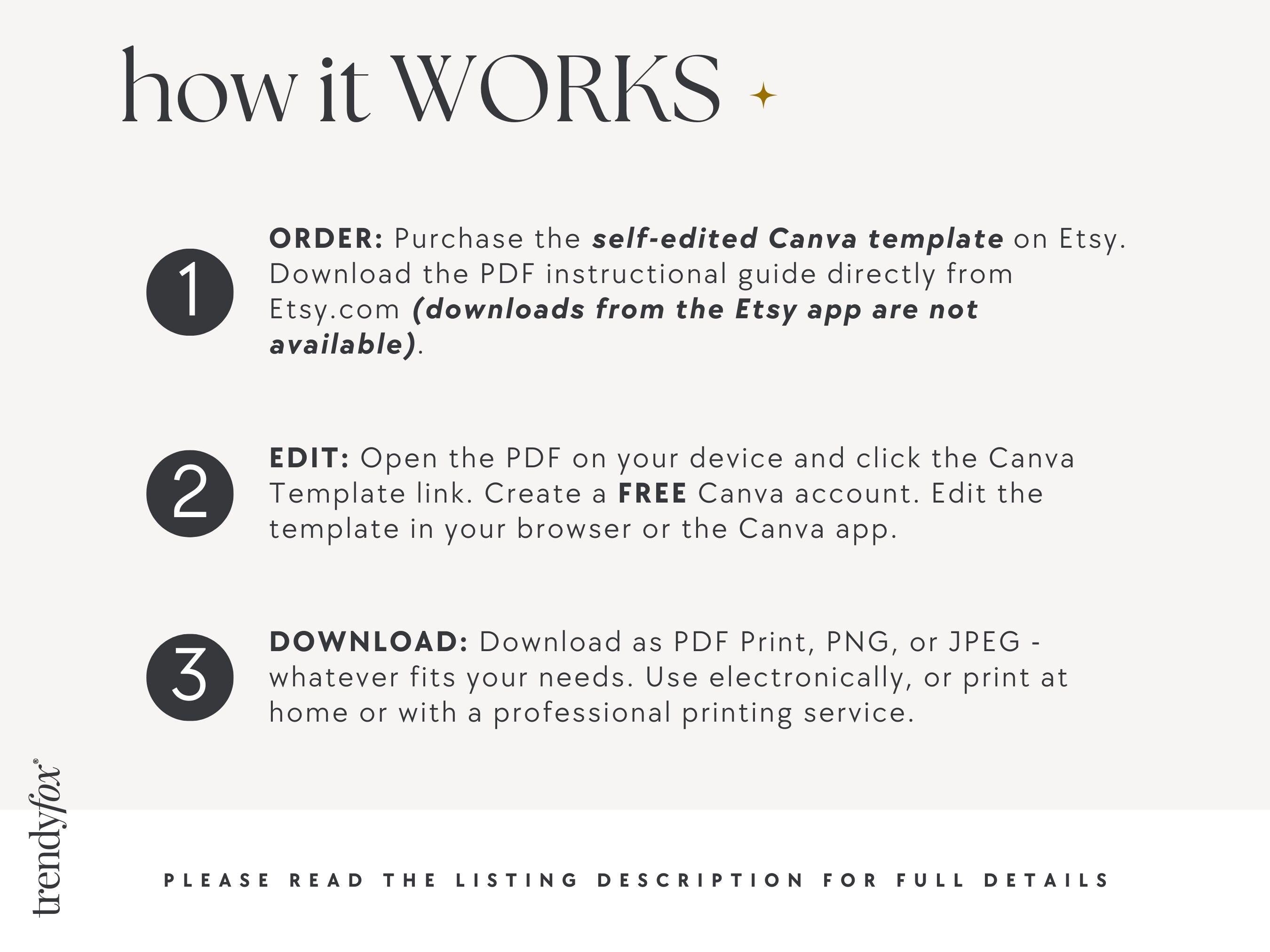 DIY Tri-fold Printable Price List Template, Editable Trifold Price ...