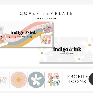 Rainbow Facebook Cover Template, Facebook Banner, Facebook Icon ...