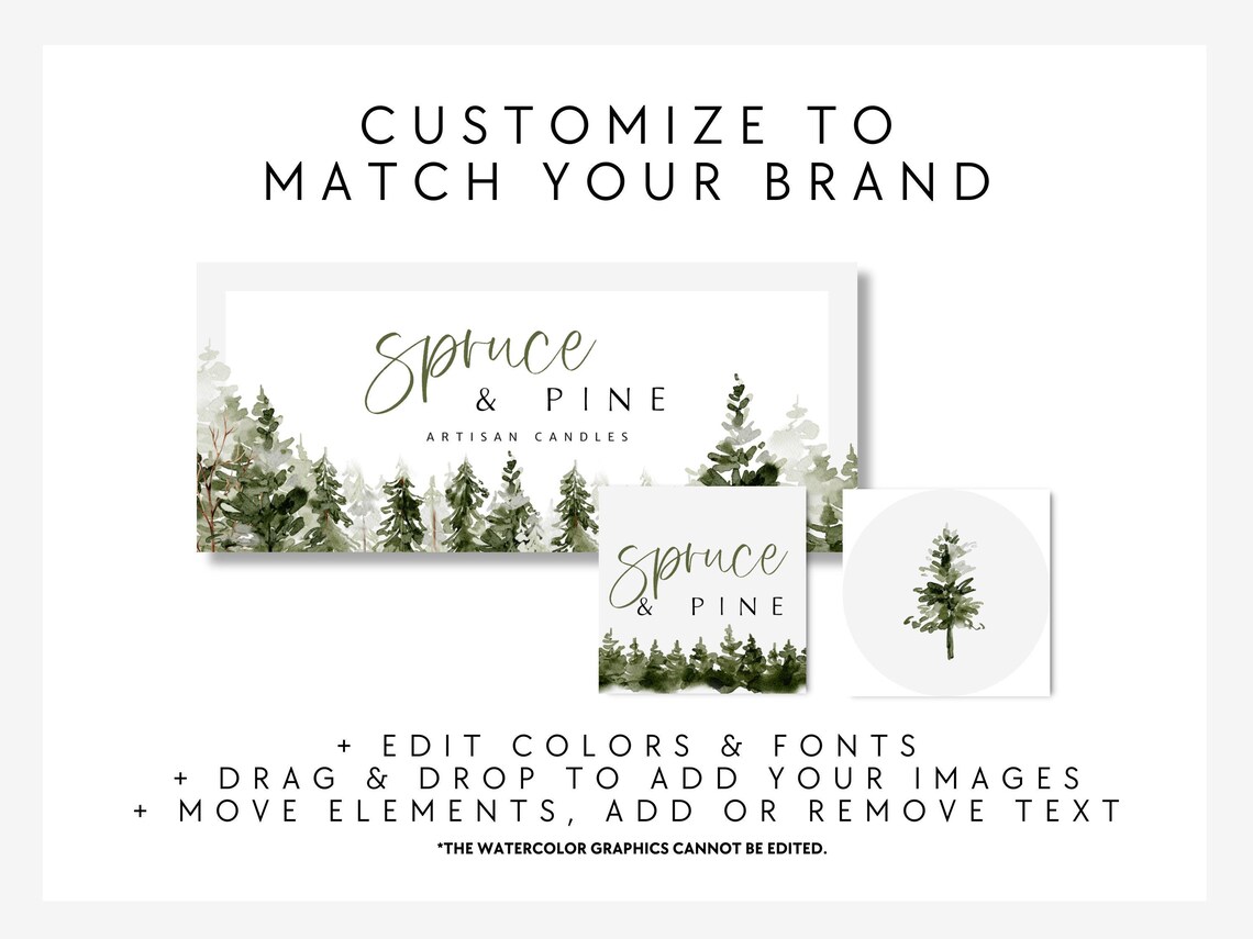 Forest Facebook Cover Canva Template, Rustic Woodland Facebook Banner ...