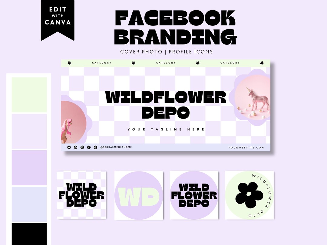 Pastel Y2k Facebook Cover Template, Retro Facebook Banner, Facebook ...