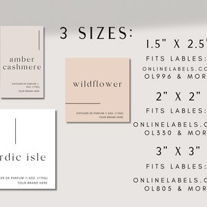 Reed Diffuser Label Template, Editable Product Label Template, DIY ...