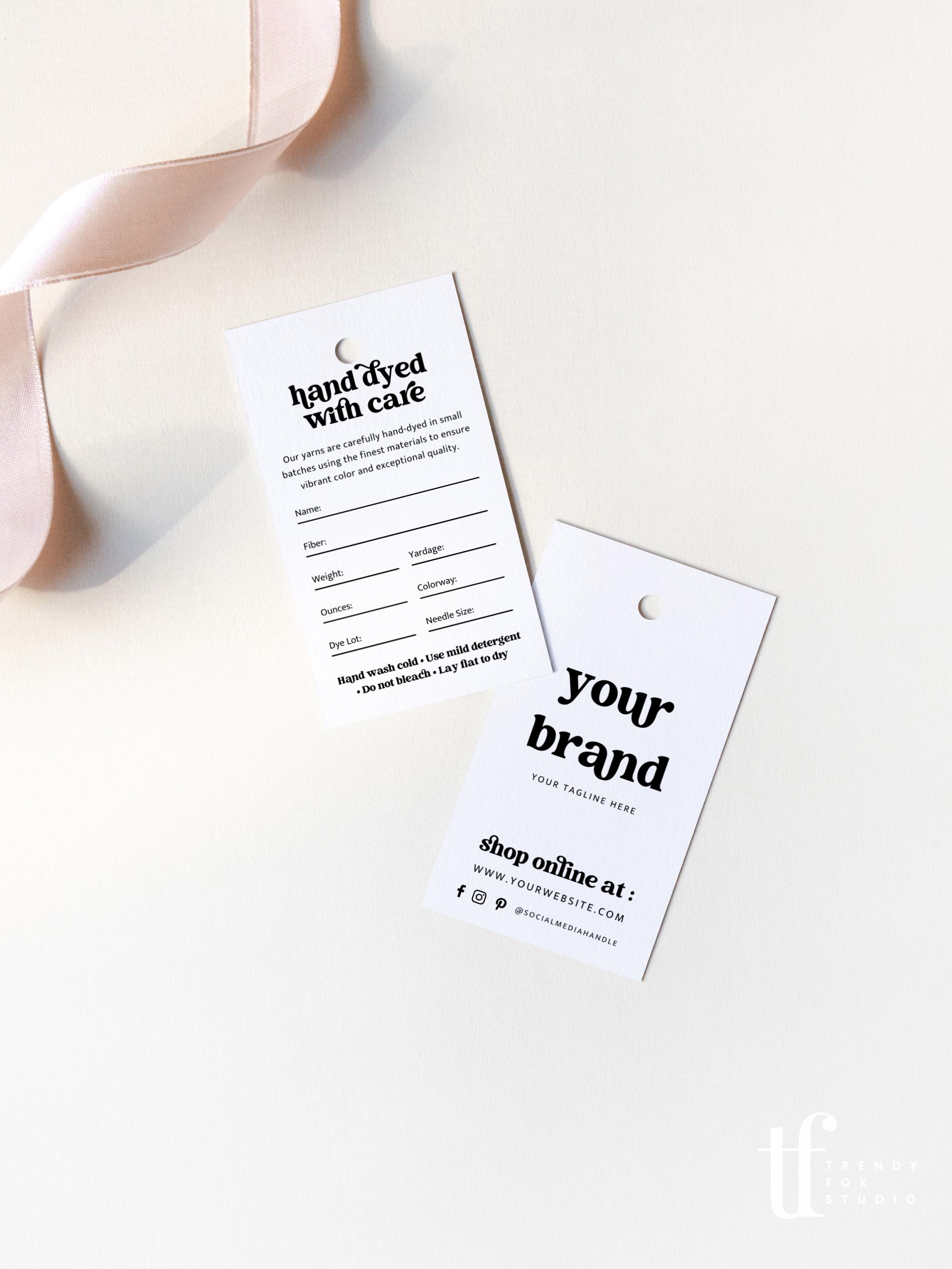 Editable Yarn Hang Tag Canva Template, Printable Skein Label, Dyed Yarn ...
