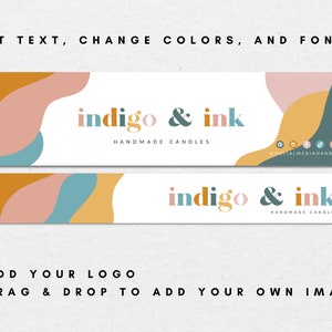 Boho Etsy Shop Kit Etsy Banner Template Etsy Store Branding - Etsy