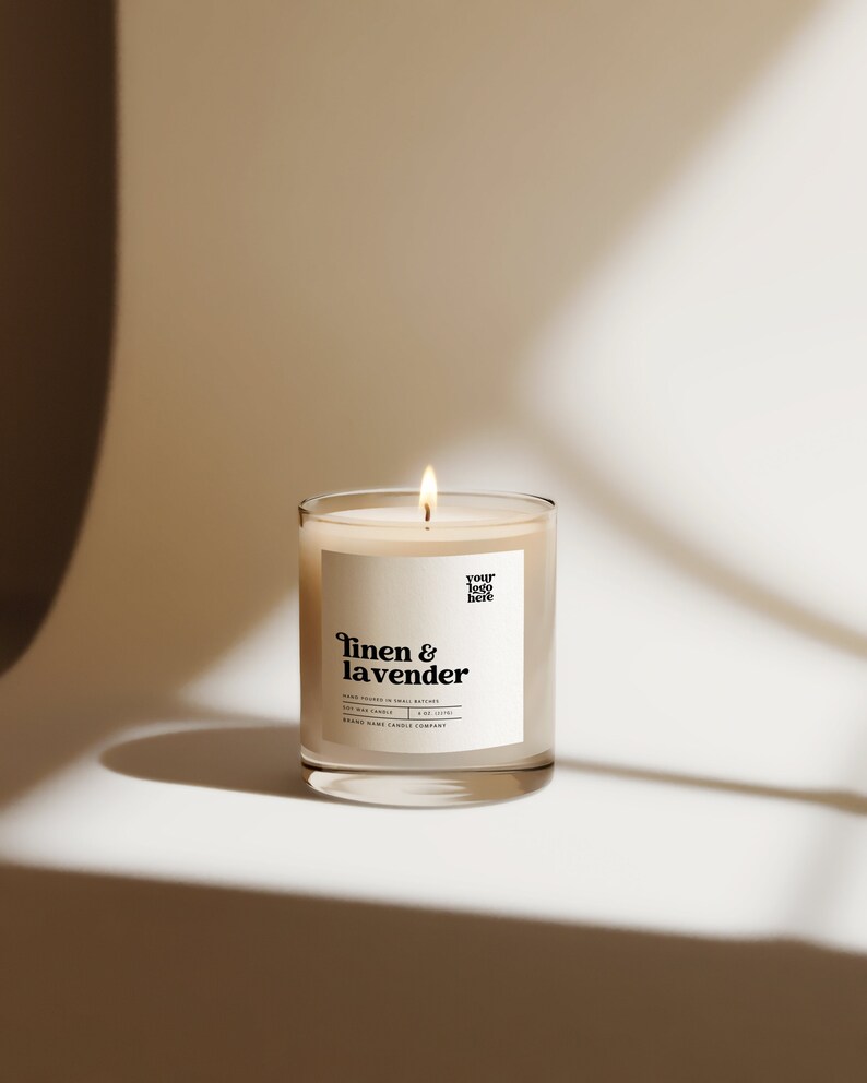 Retro Candle Label Template Editable Candle Tin Label Design - Etsy