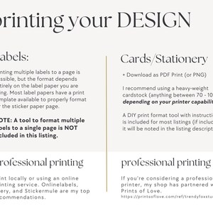 Box Label & Matching Thank You Card Template Bundle, DIY Business Thank ...