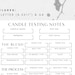 Candle Testing Sheet, Printable Candle Burn Test Sheet, Candle Test ...
