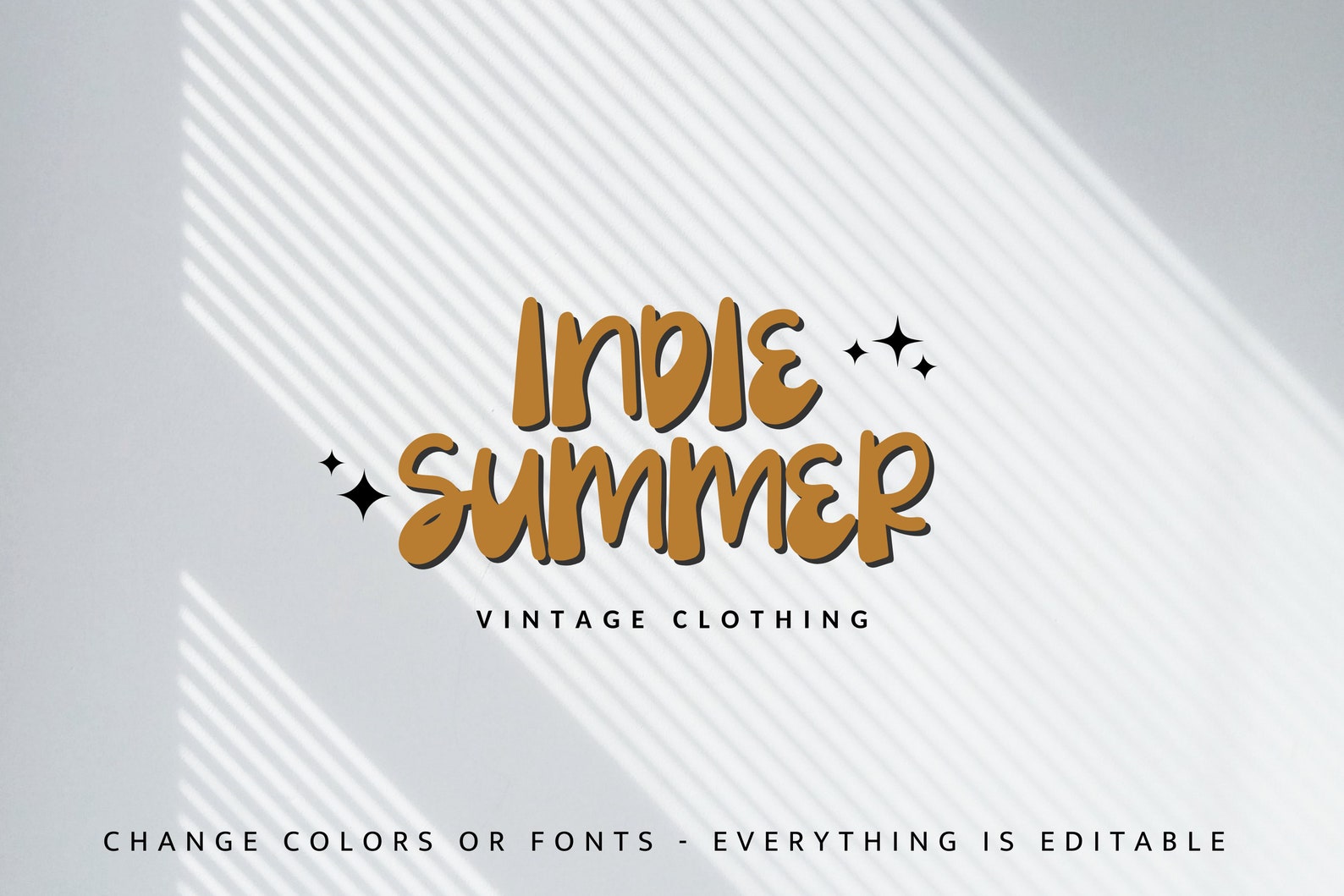 Retro Logo Template Canva Premade Retro Font Logo Retro | Etsy