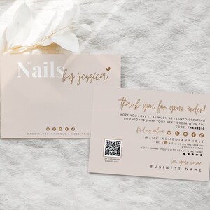 False Nails Backing Card Canva Template, Editable Artificial Nails ...