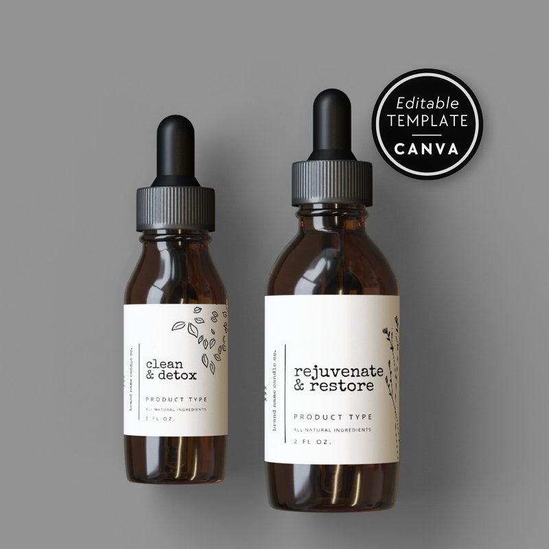Dropper Bottle Label - Etsy