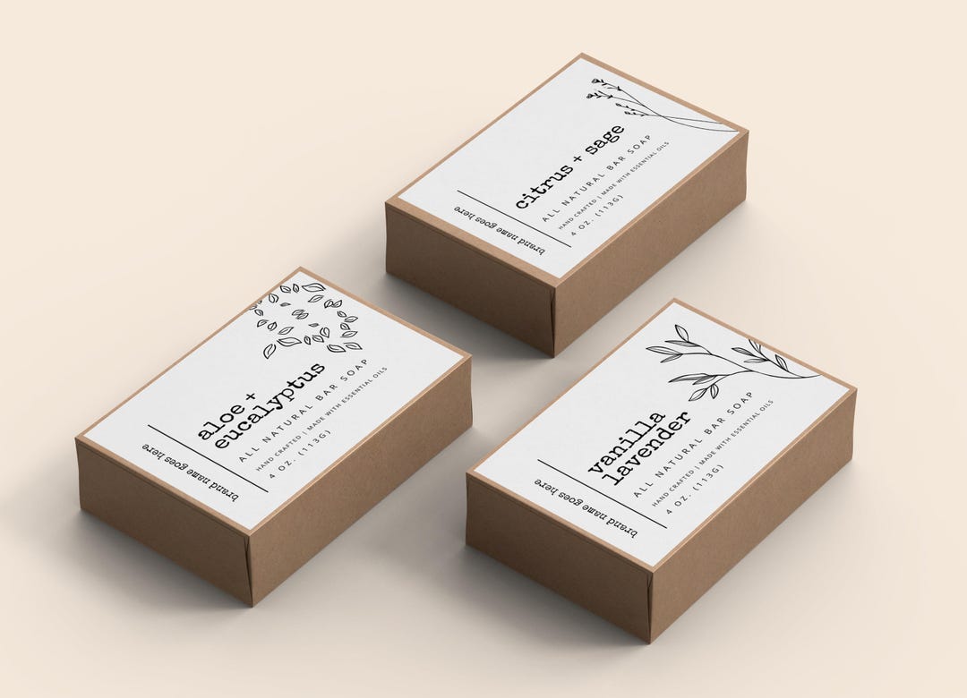 Printable Soap Box Label Canva Template, Editable Bar Soap Label, Body ...