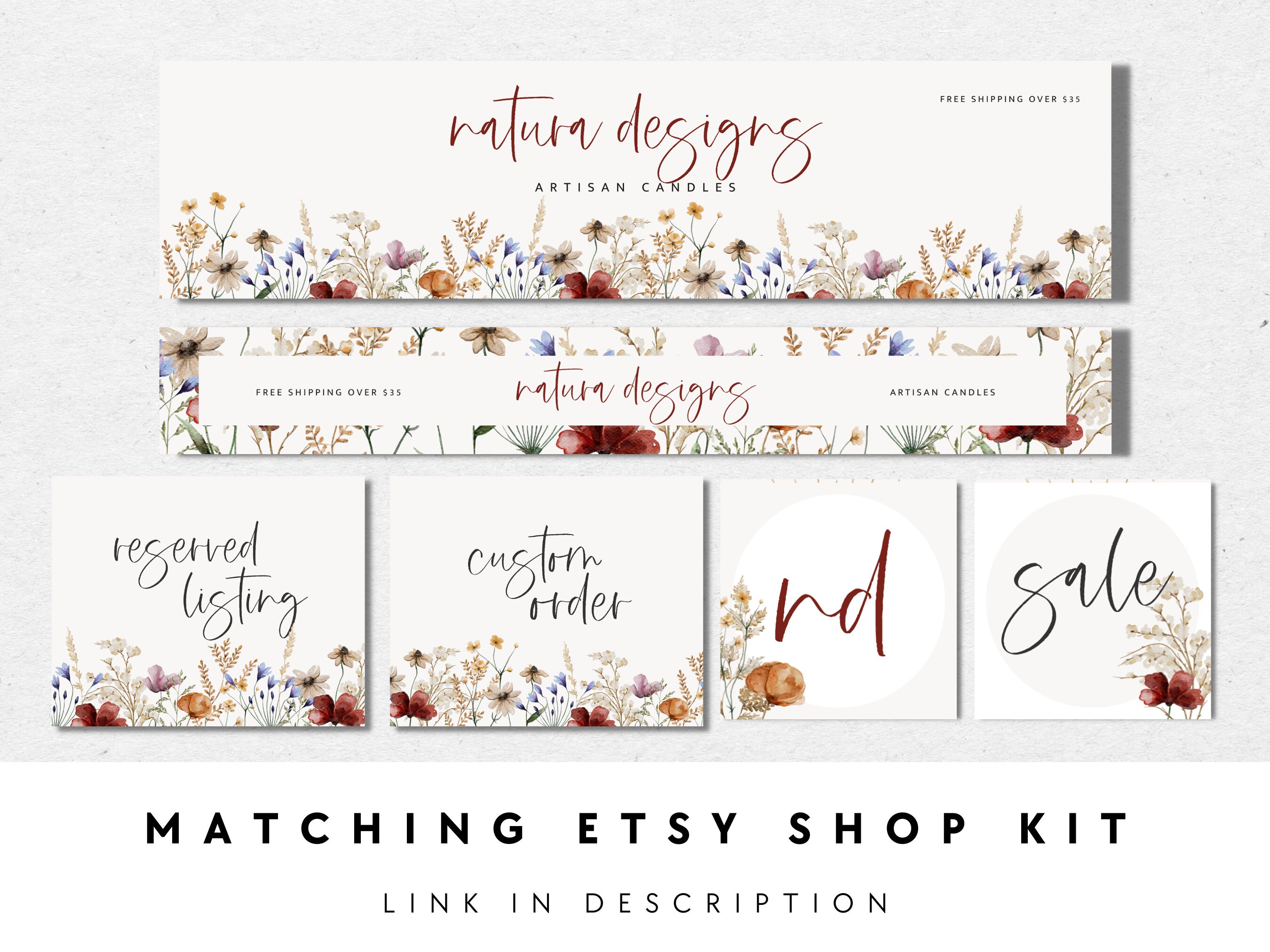 Boho Facebook Cover Template Facebook Banner Wildflower - Etsy