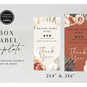 Box Label Template, Editable Packaging Labels, Order Packaging Stickers ...