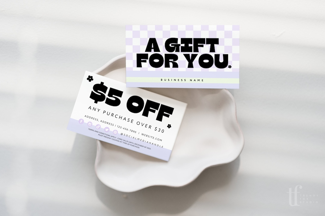 90s Retro Coupon Card Template, Printable Business Coupon Canva ...