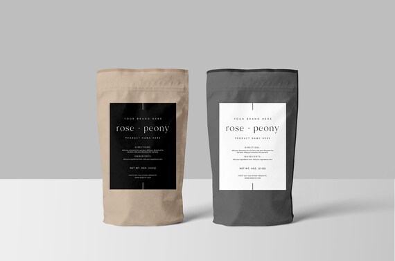 Pouch Label Template Editable Body Product Label Template - Etsy