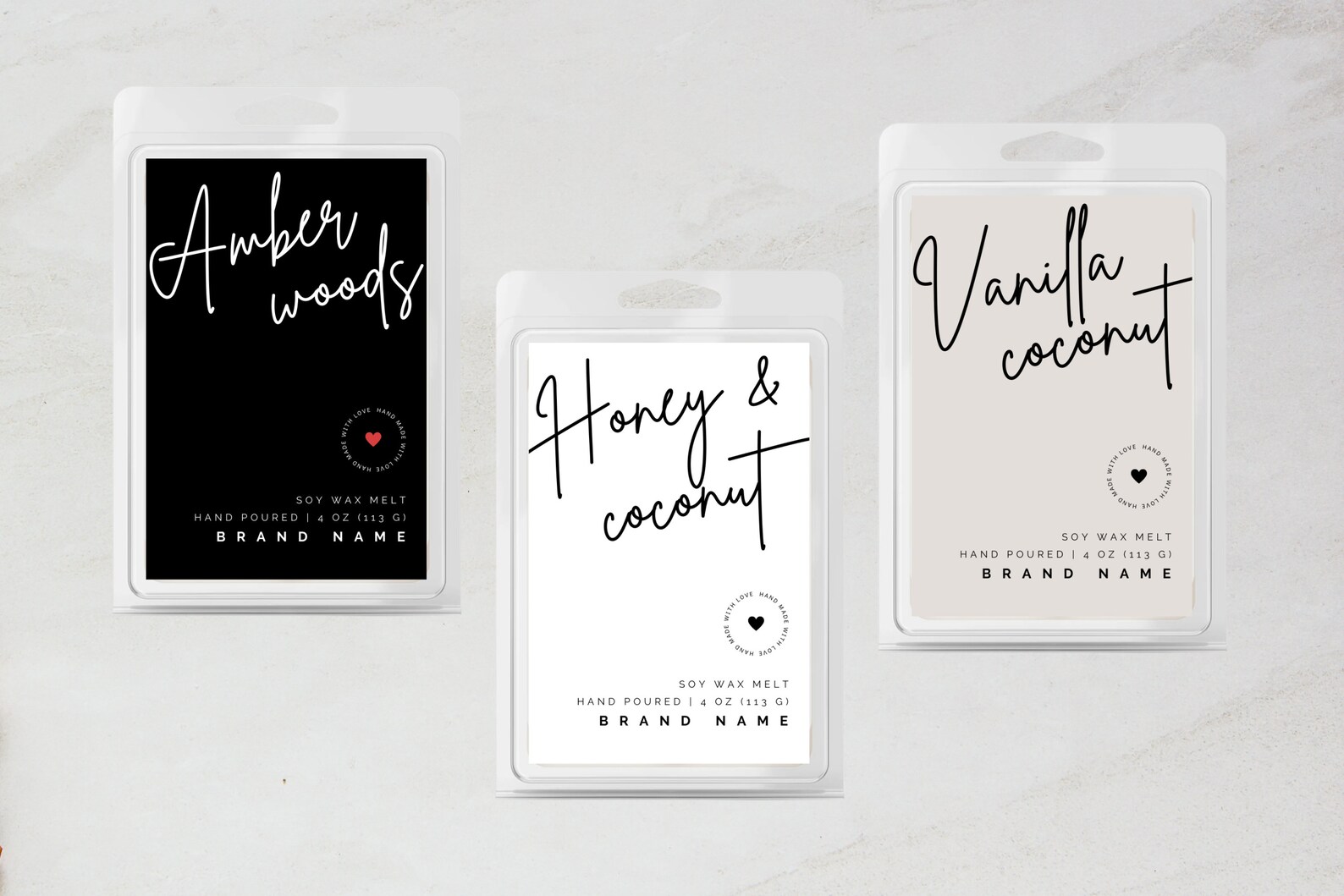 Modern Wax Melt Label Template Editable Label DIY Minimal Wax - Etsy