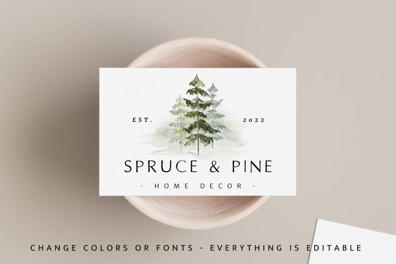 Premade Forest Canva Template DIY Logo, Tree Logo, Nature Logo ...