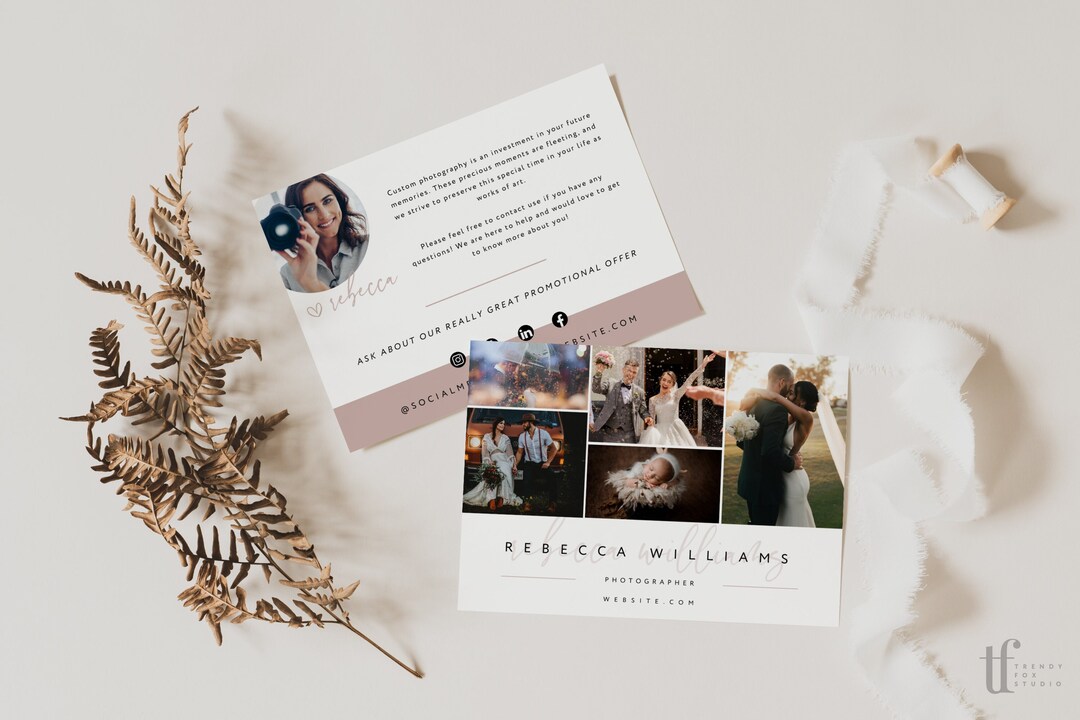 Promo Photo Post Card Template, Canva Marketing Flyer, Package Insert ...