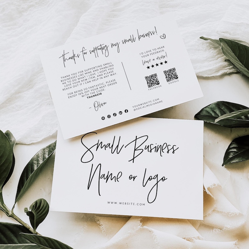 Thank You Review Postcard - Etsy