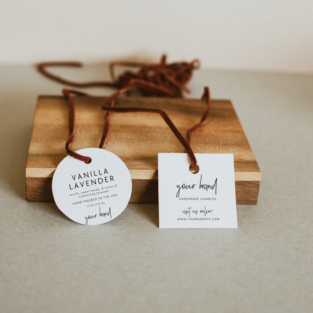 Editable Hanging Tags Template, Printable Candle Tag Label Template ...