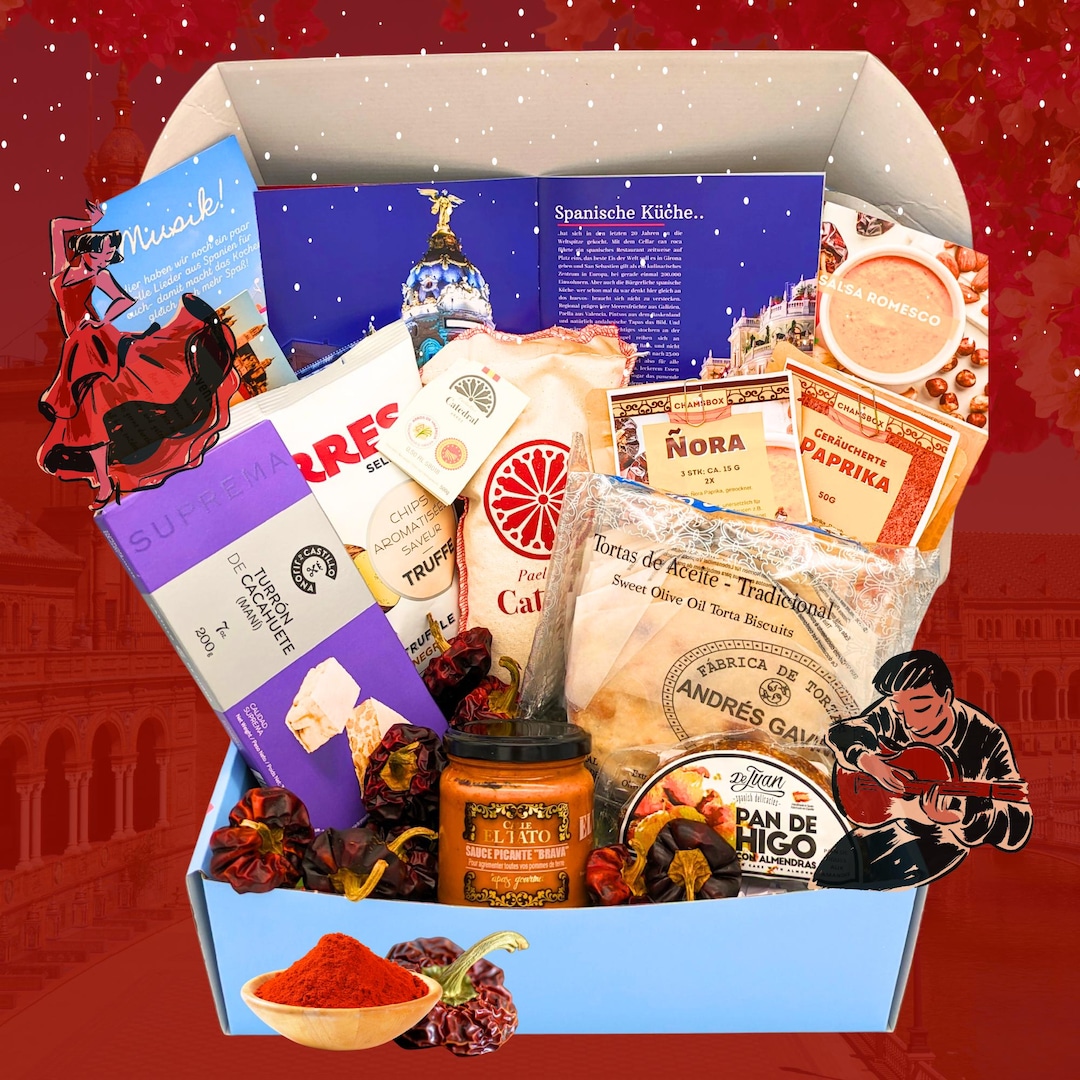 Spain Box El Festin I Cooking Box Spain, Gift Box Spain, Gourmet Box ...