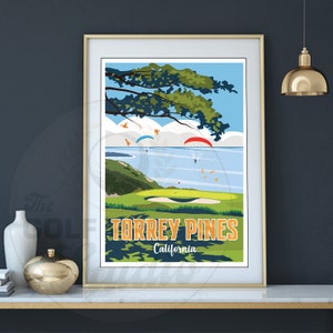 Torrey Pines Golf Club Travel Poster US Open Golf Wall Art Print 3rd ...